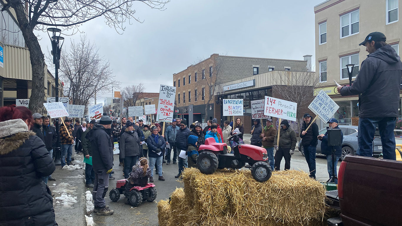 Des agriculteurs de l’Abitibi-Témiscamingue prennent la rue les ...