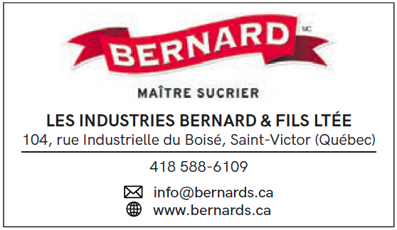 Les Industries Bernard : du sirop d’érable sur tous les continents - La ...